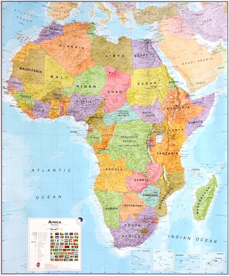 Carte murale plastifiée (en anglais) - Afrique politique - 100 x 120 c ... Carte murale plastifiée (en anglais) - Afrique politique - 100 x 120 c ...