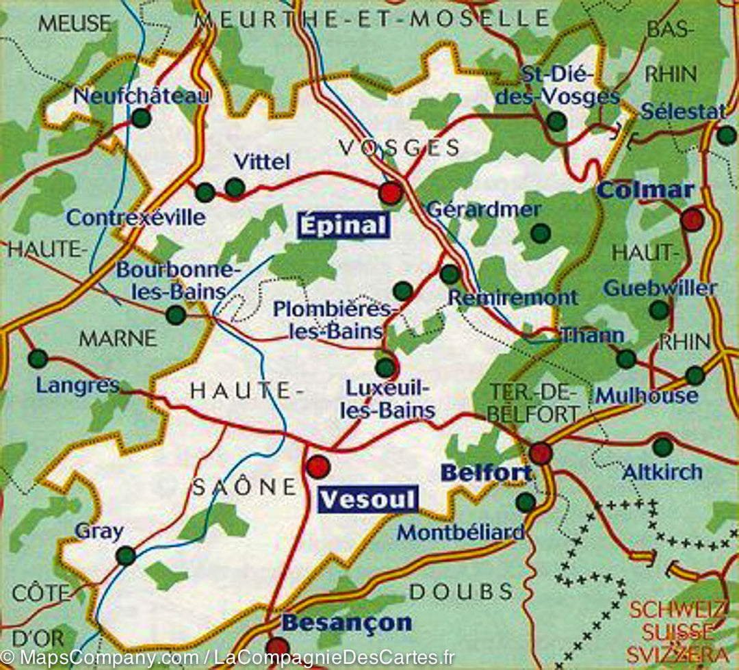 Carte départementale n° 314 - Haute-Saône & Vosges | Michelin – La ... Carte départementale n° 314 - Haute-Saône & Vosges | Michelin – La ...